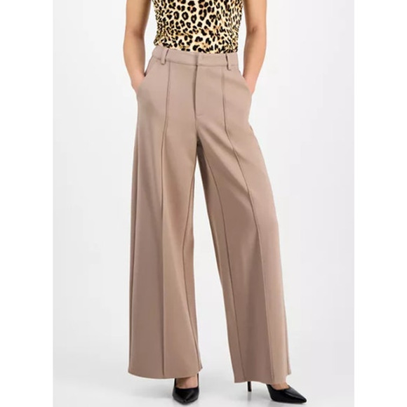 Bar III | Pants & Jumpsuits | Bar Iii Petite Seamed Wideleg Ponte Pants ...